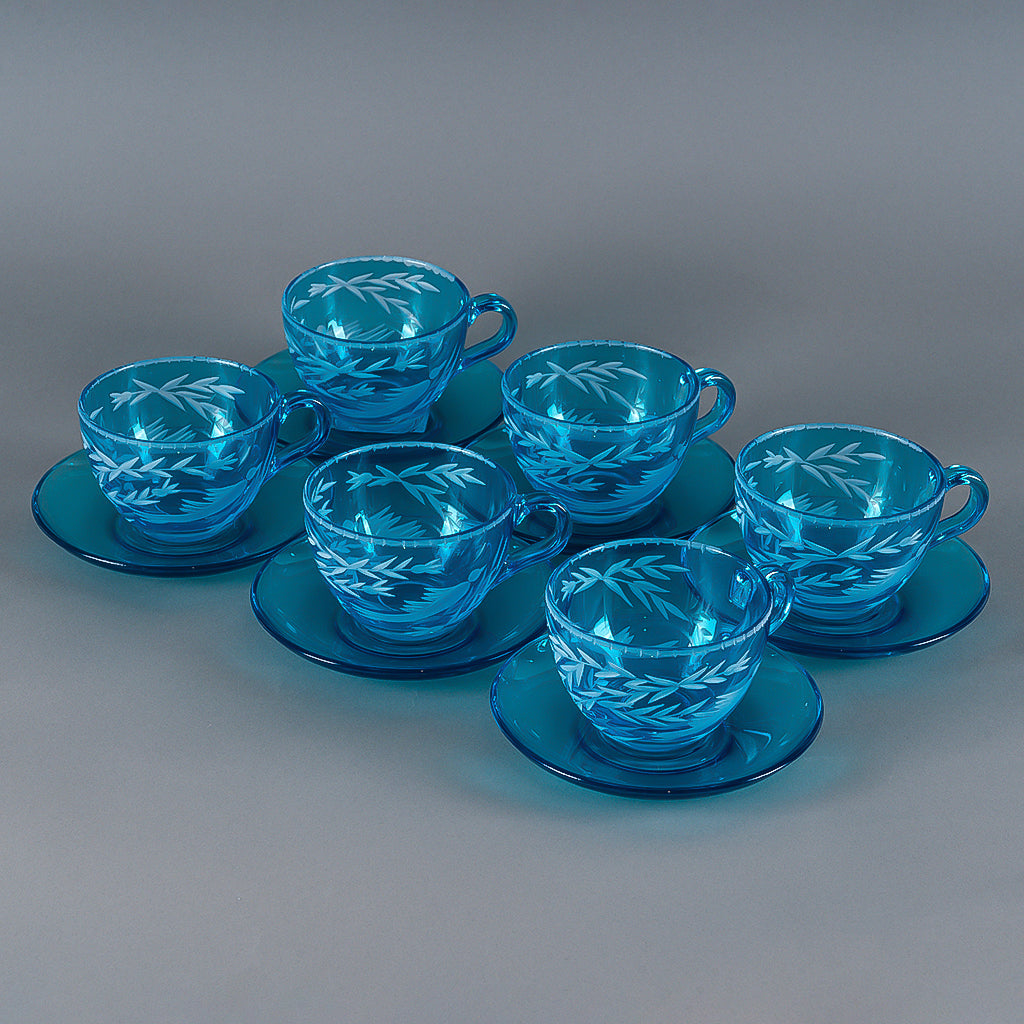 Matte Birds Turquoise Cappuccino Set – bitskw